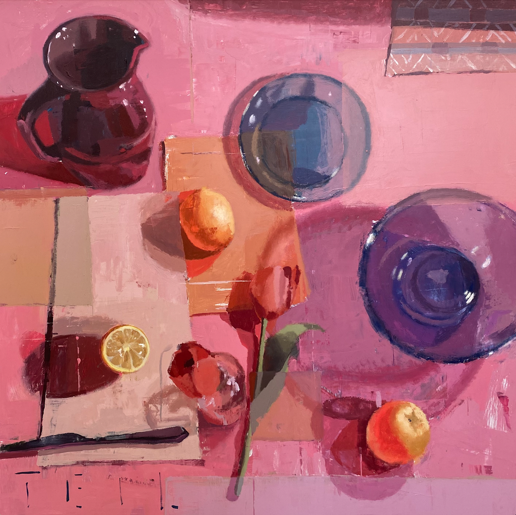 Ruby Tablescape, 36"x36" – Teil Duncan